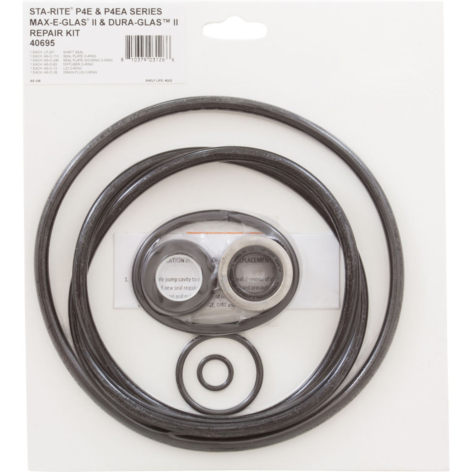 HORIZON SPA & POOL PARTS Pump O-Ring/Seal Kit, Generic Sta-Rite Dura ...